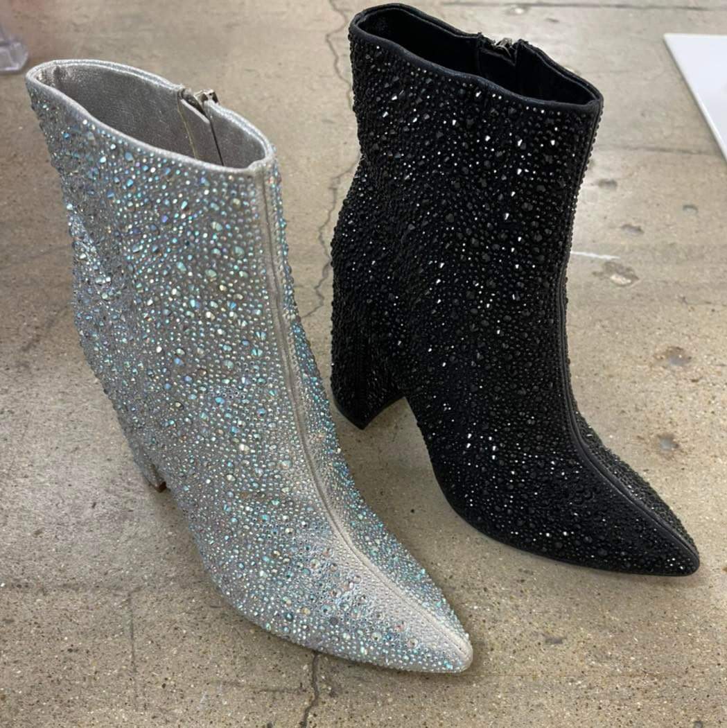 Rhinestone Booties – Polished Coupe